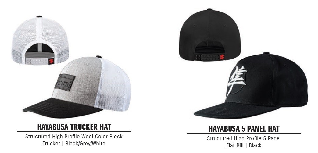 Shop Suzuki > Hats > HAYABUSA TRUCKER HAT OR HAYABUSA 5 PANEL HAT