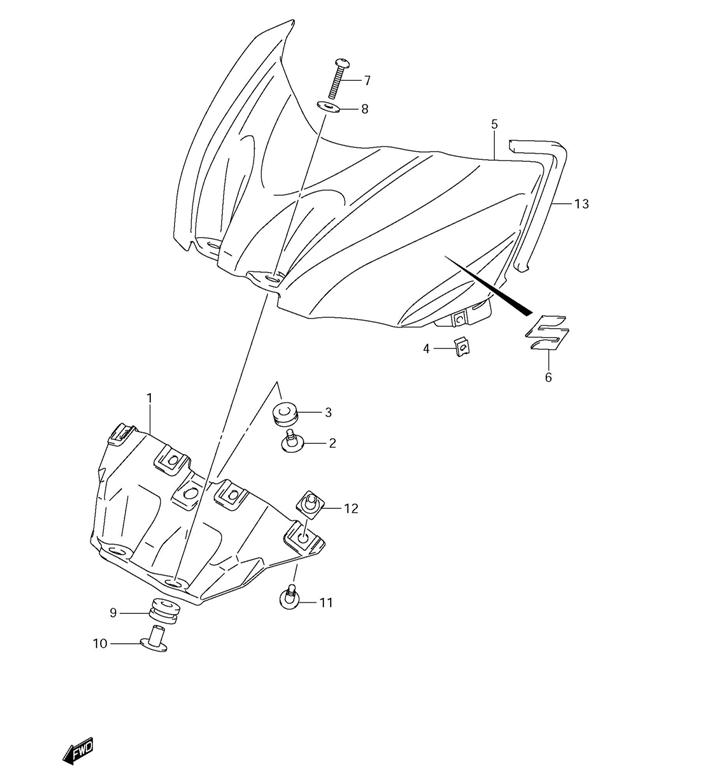 Shop Suzuki > GSX-R 1000 2009-16 > FUEL TANK FRONT COVER GSXR1000 2009-16